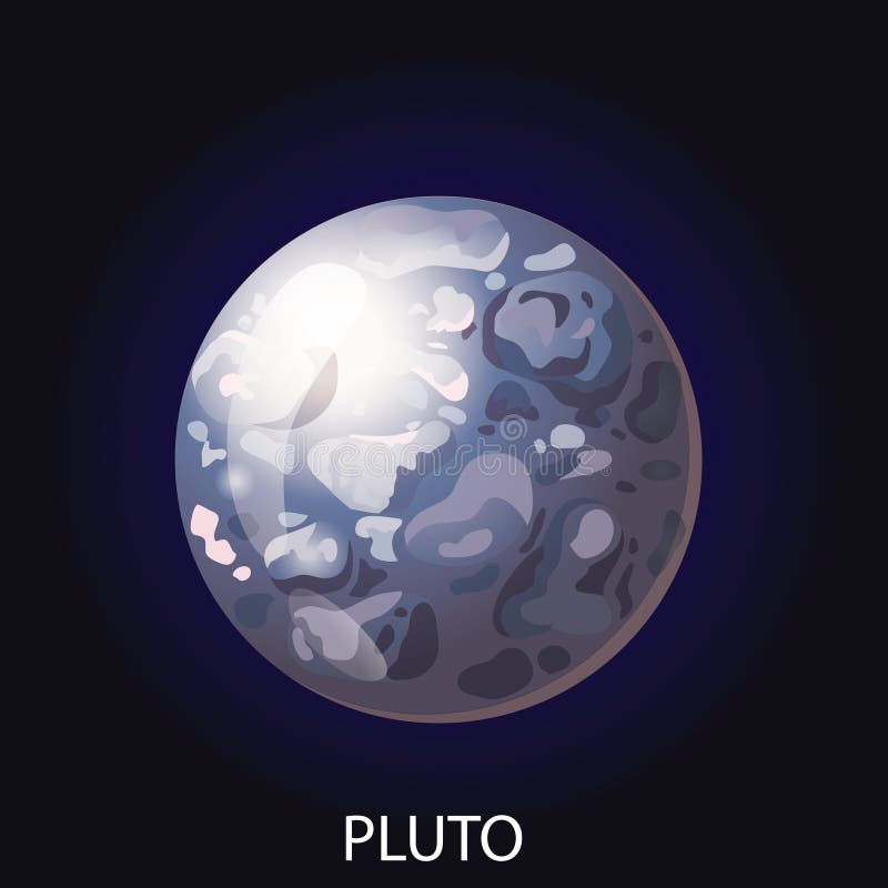 Planet Pluto Vector Illustration Stock Vector - Illustration of ...