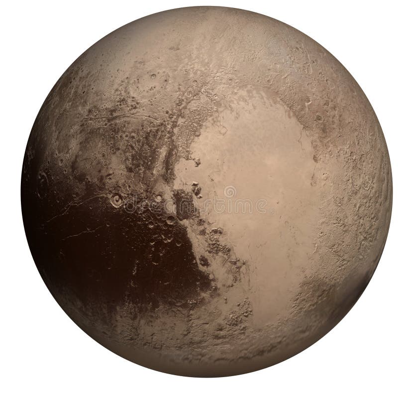 Planet Pluto in colour stock image. Image of dark, nasa - 164774409