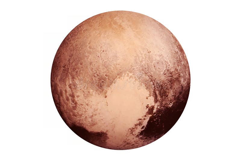 Planet Pluto Isolated on White Background. Elements of this Image Were Furnished by NASA Stock ...