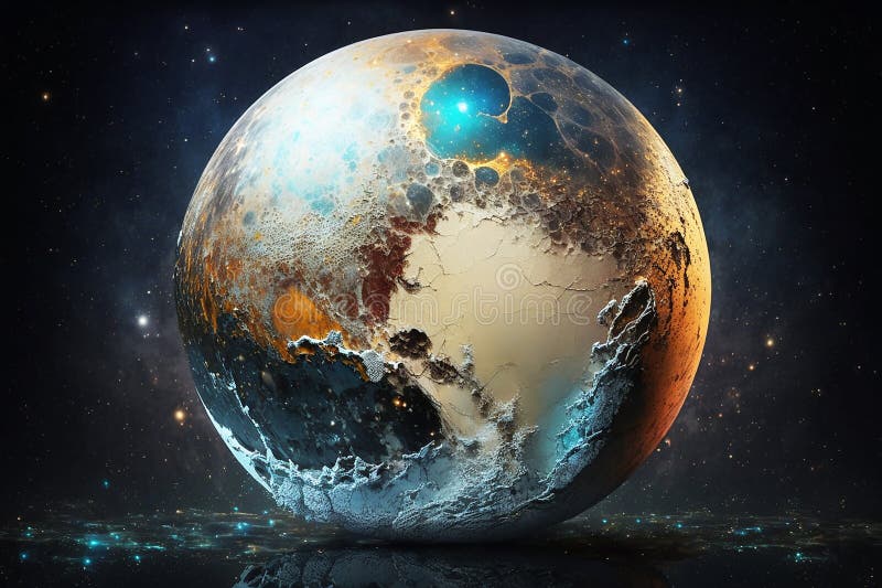 The Planet Pluto in Outer Space, Astrology Stock Illustration ...