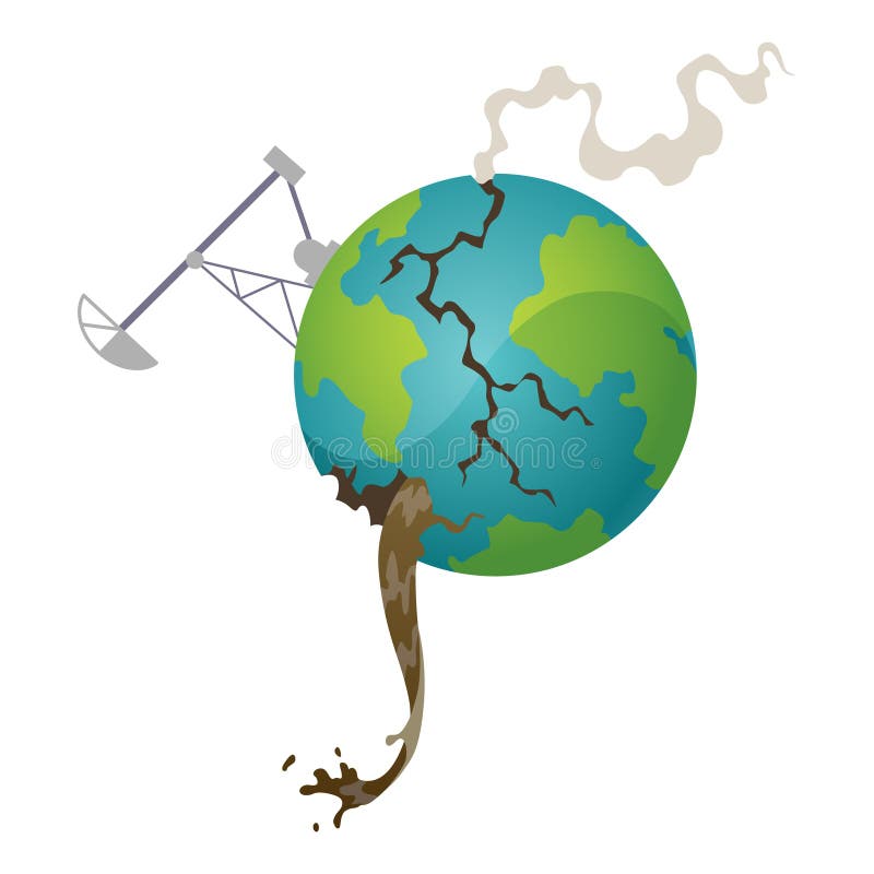 Planet Pollution or Contamination of Earth. Ecology Problems Stock ...