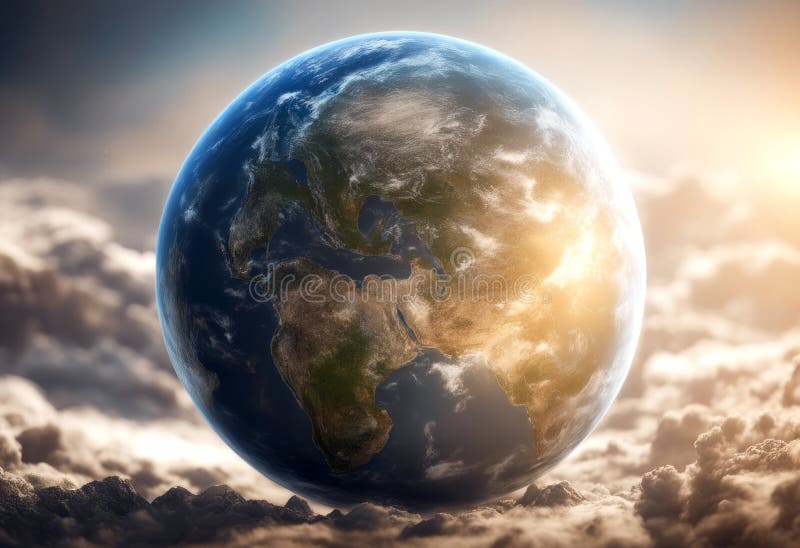 Planet Rendering Earth 3d America Globe Map Sphere Circle Continent ...