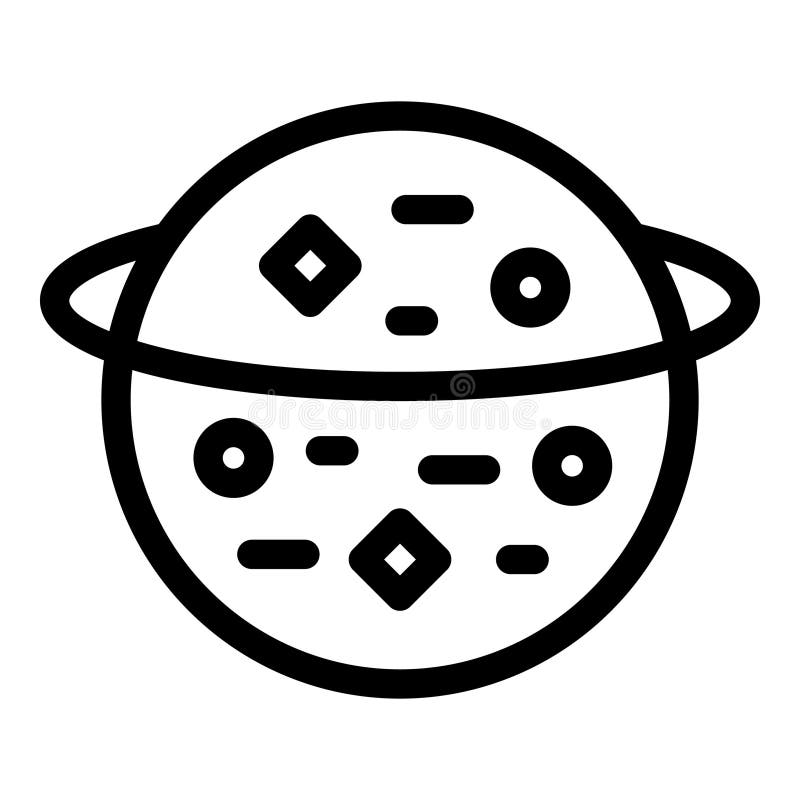 Planet with Ring Orbiting Around Sun in Solar System Stock Vector ...