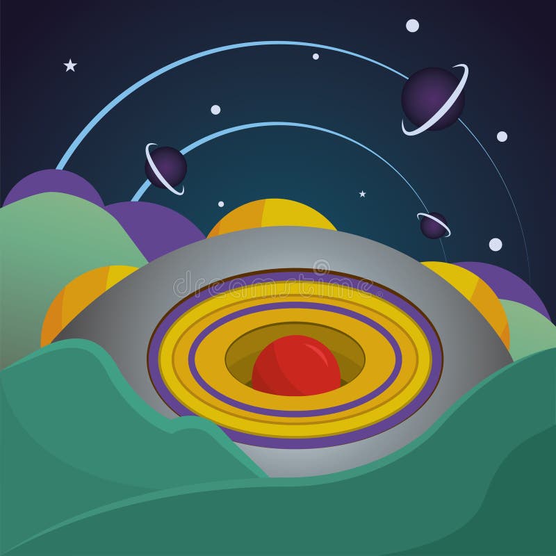 Planet Ring Structure. Vector Stock Vector - Illustration of ...