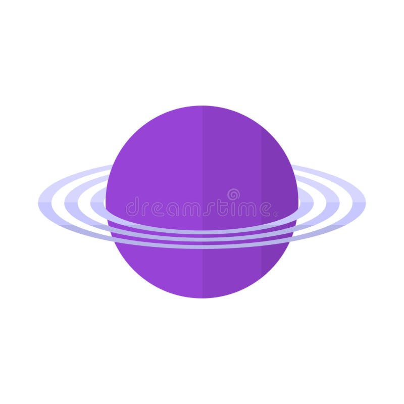 Planet with Rings in Flat Style - Planet with Rings Icon Isolated on ... Planet with Rings in Flat Style - Planet with Rings Icon Isolated on ...