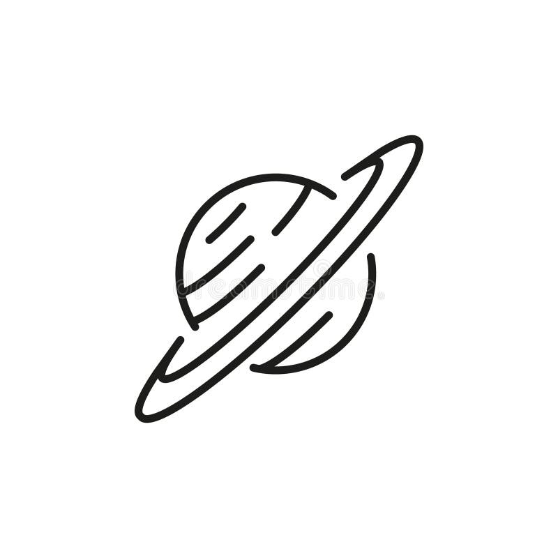 Planet with Rings Icon stock vector. Illustration of media - 322064876