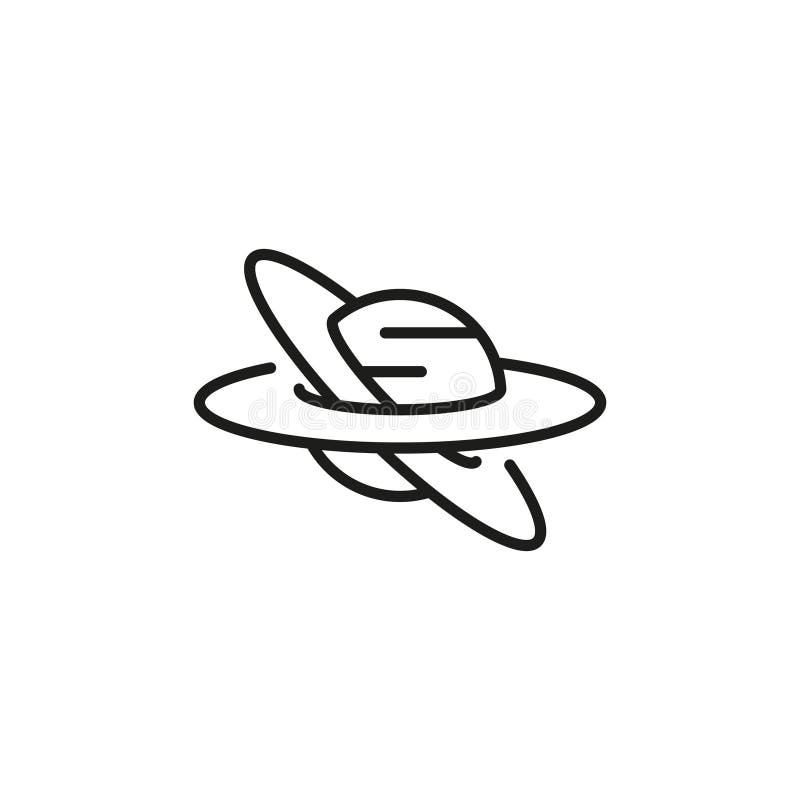 Planet with Rings Icon stock vector. Illustration of trendy - 323575901