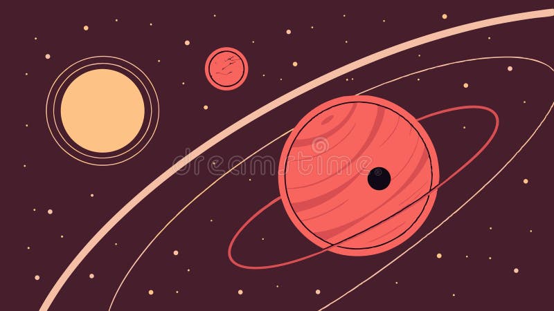 Planet with Rings and Moons, Cosmic Space, Planetary System, Space Art ...