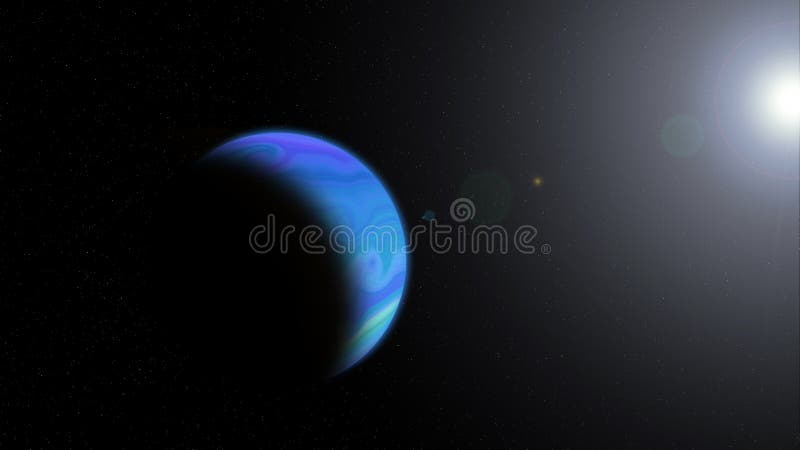 Planet with Rising Sun stock illustration. Illustration of night - 51744165