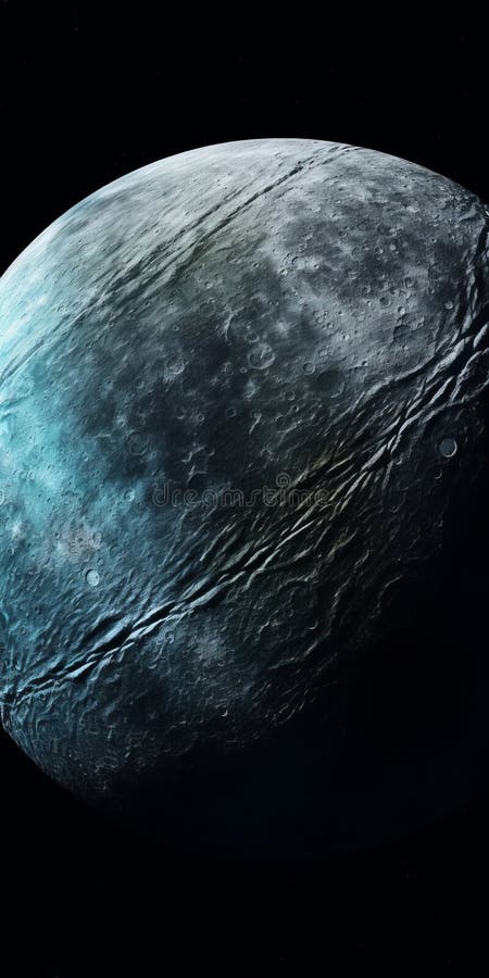 Stunning Artist Rendering of Textured Water Planet with Dynamic Colors ...