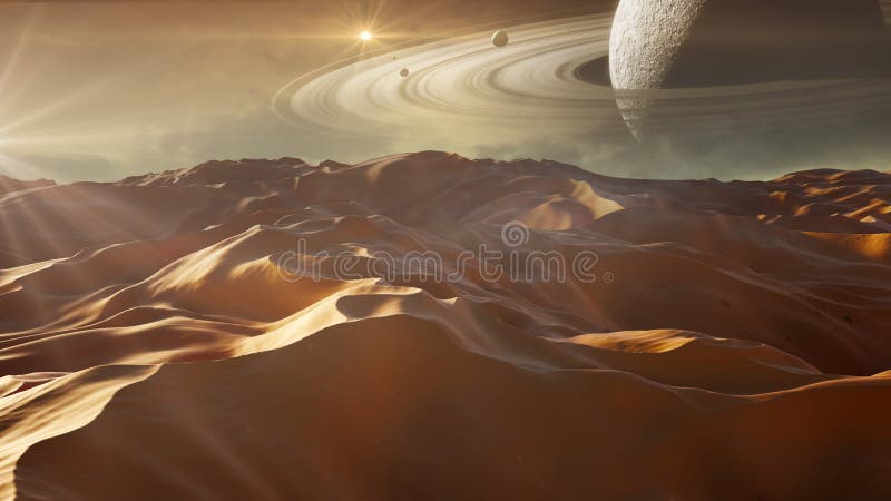 Planet and sand dunes stock video. Video of outer, astrophysics - 250713493