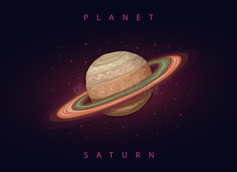 Planet Saturn, With Rings, And In The Rays Of The Sun. Elements Of This ...