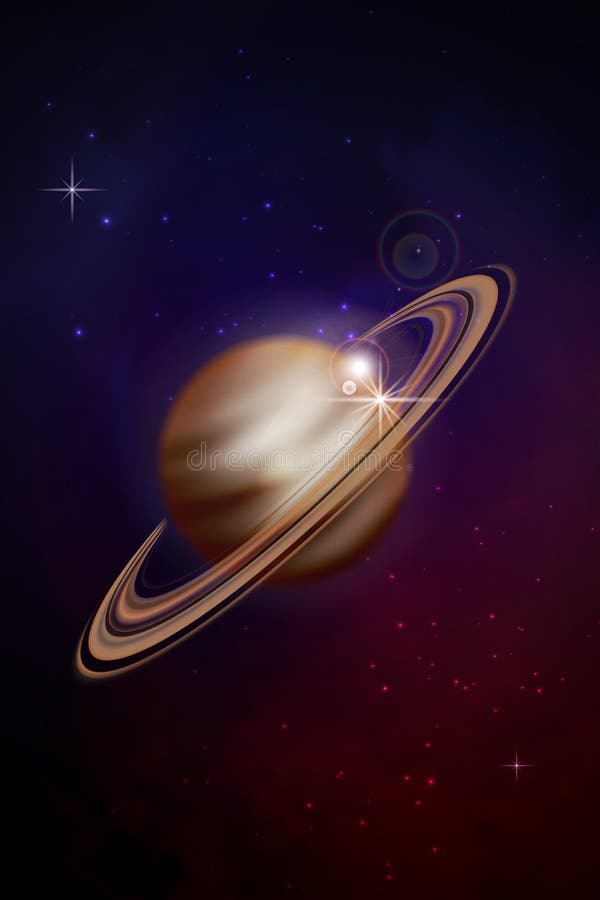 Planet Saturn Background. Vector Stock Illustration - Illustration of ...