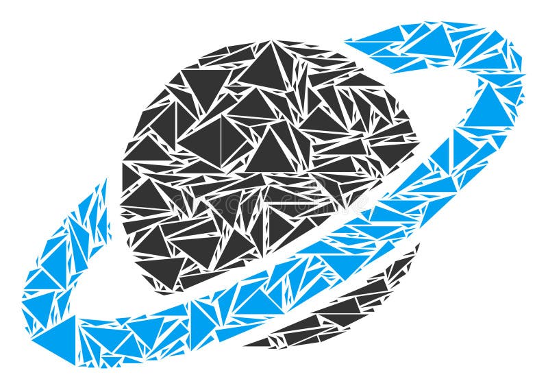 Planet Saturn Collage of Triangles Stock Vector - Illustration of ...