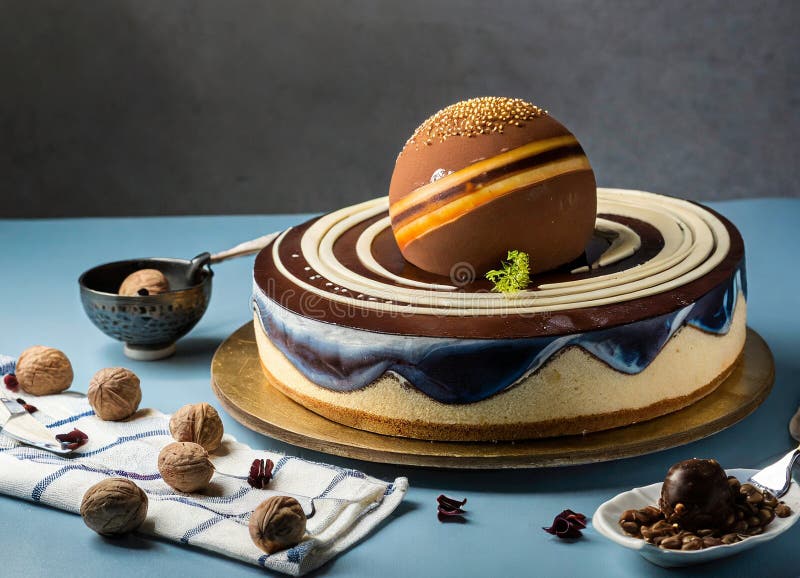 The Planet Saturn in the Form of a Rich and Delicious Chocolate Cake ...