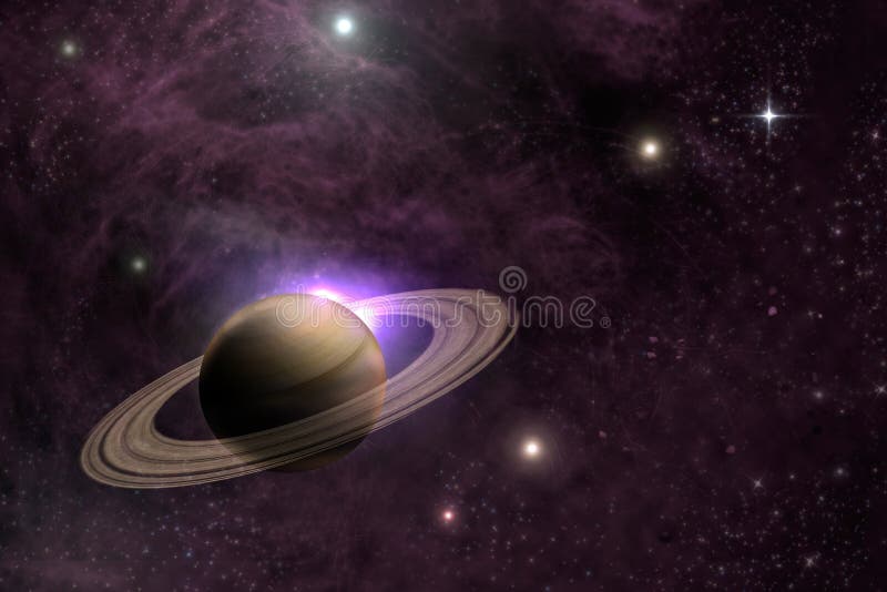 Planet Saturn Galaxy stock illustration. Illustration of constellation ...