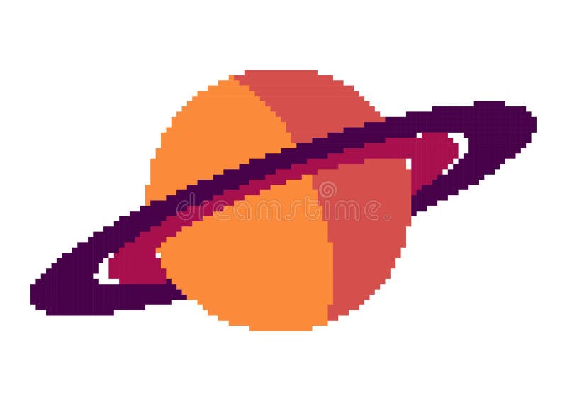 Saturn Pixel Art Seamless Pattern. Saturn 8 Bit Graphics Video Games ...