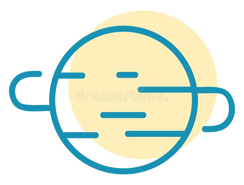 A Sad Planet Saturn Vector or Color Illustration Stock Vector ...