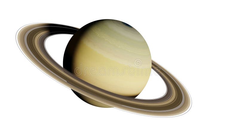 Planet Saturn, Isolated on White Background Stock Illustration ...