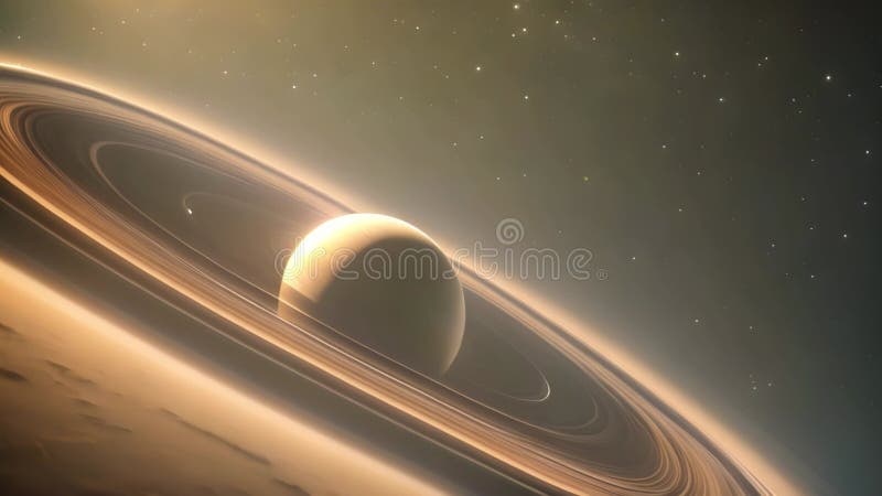 The Planet Saturn and Its Iconic Ring System, Presenting a Realistic ...