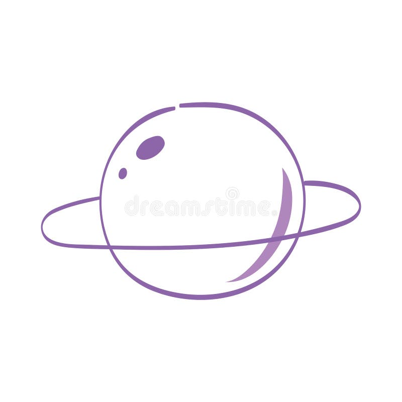 Saturn Line Icon. Planet Vector Illustration Isolated on White Stock ...