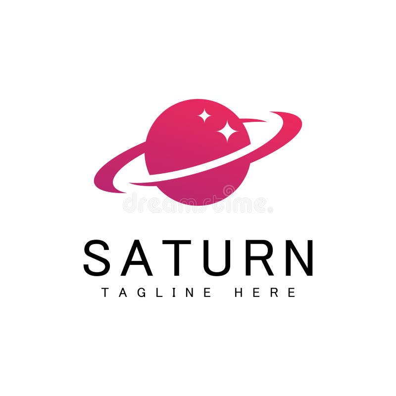 Planet Saturn Logo Design Vector. Planet Logo Template Stock Vector ...