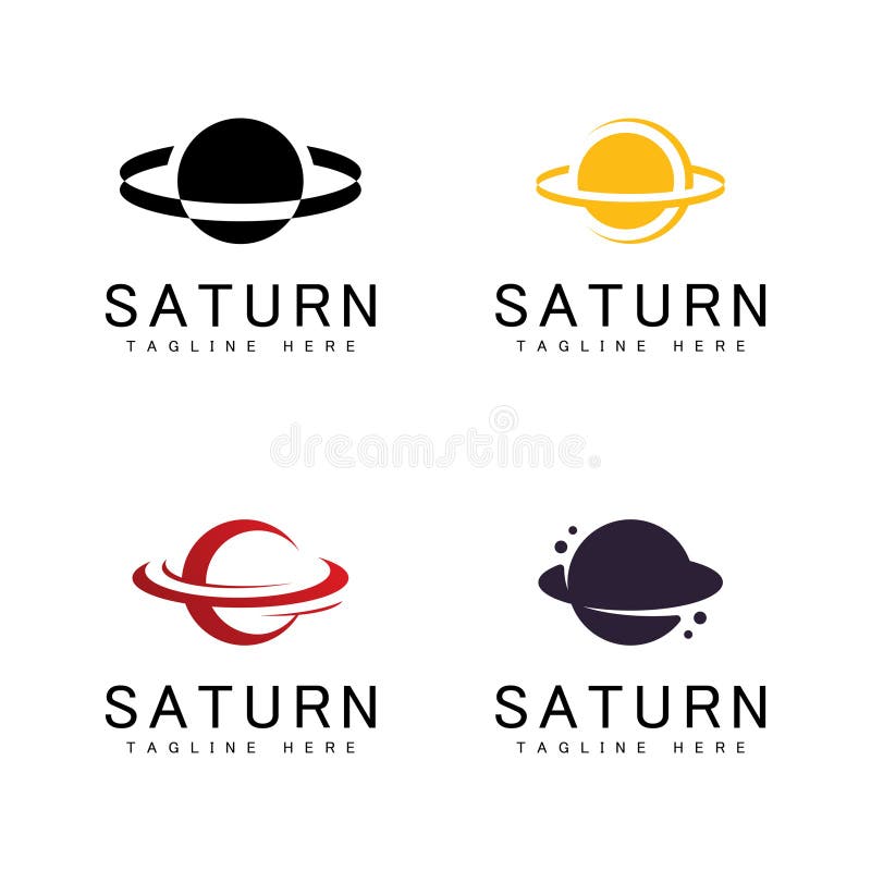 Planet Saturn Logo Design Vector. Planet Logo Template Stock Vector ...