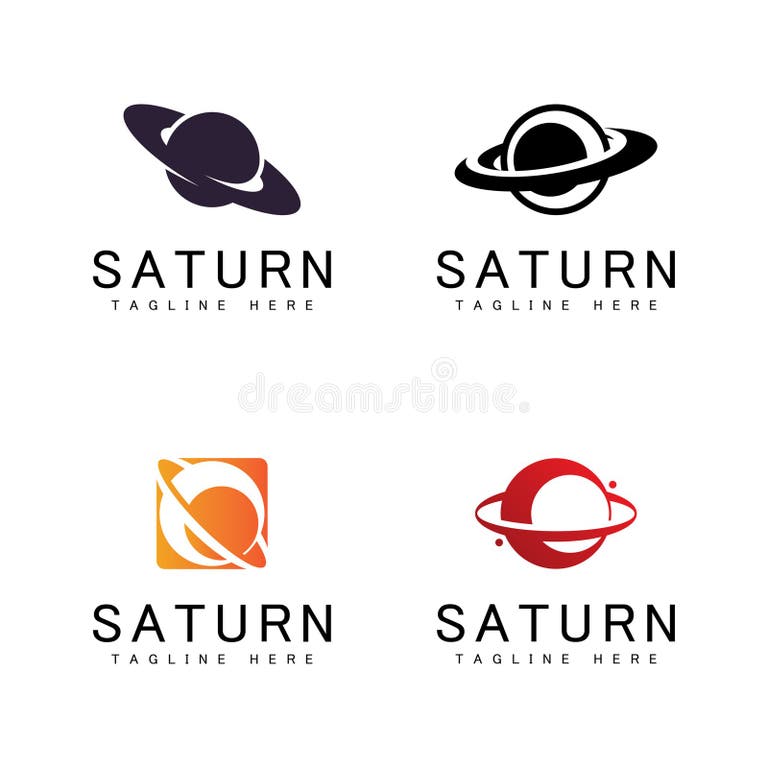 Planet Saturn Logo Design Vector. Planet Logo Template Stock Vector ...