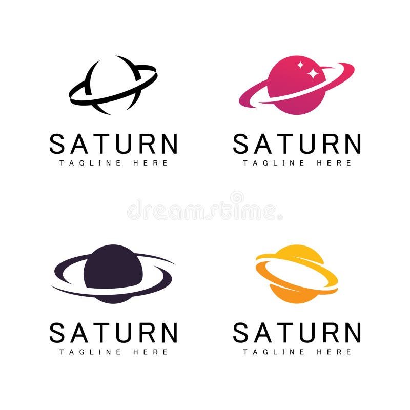 Planet Saturn Logo Design Vector. Planet Logo Template Stock Vector ...