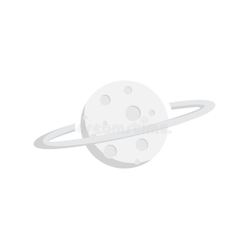 Planet Saturn with Planetary Ring System Flat Icon Stock Vector ...