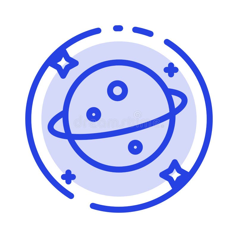 Planet, Saturn, Space Blue Solid Logo Template. Place for Tagline Stock ...