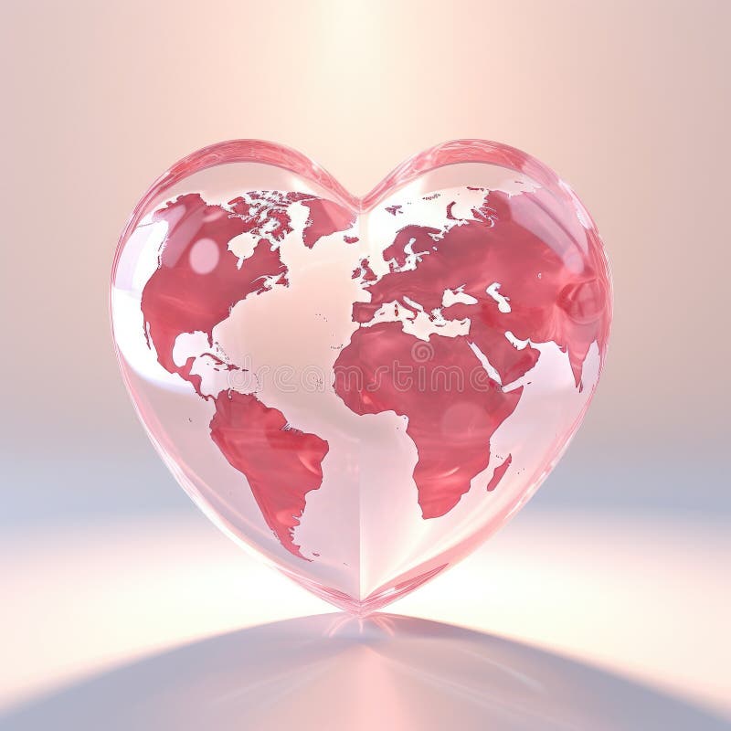 A Planet in the Shape of a Heart. the World As a Heart Stock ...