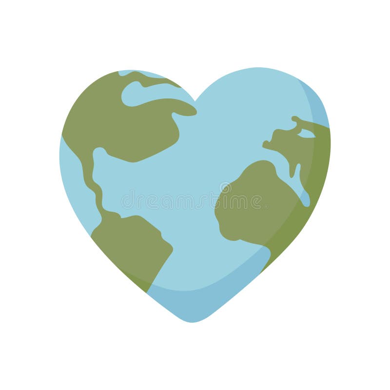 Planet shaped heart stock vector. Illustration of earth - 229715626