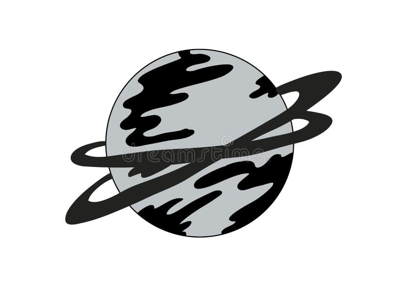 Planet, silhouette, vector stock vector. Illustration of moon - 121331942