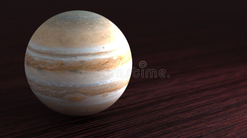 Planet of the Solar System Jupiter. Little Planet Lies on the Table. 3D ...