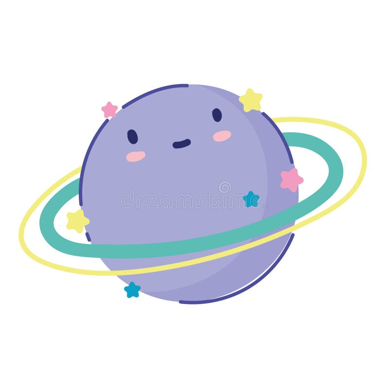 Planet Solar System Space Cartoon Icon Design Flat Style Stock Vector ...