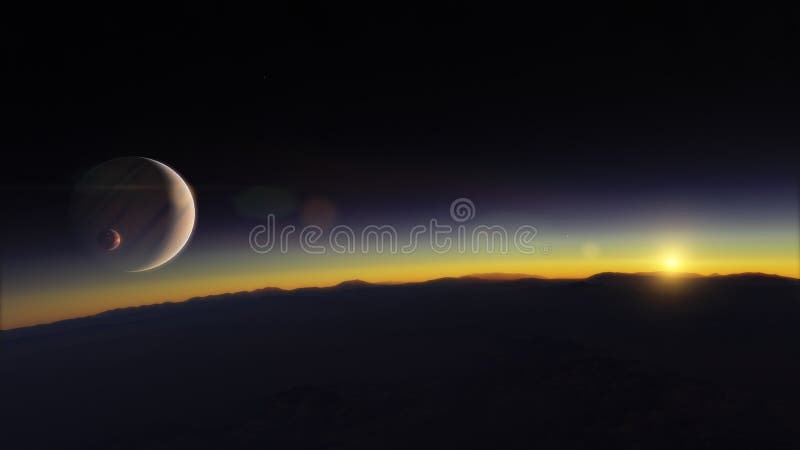 Planet in the Space. Colorful Art. Solar System. Gradient Color. Space ...