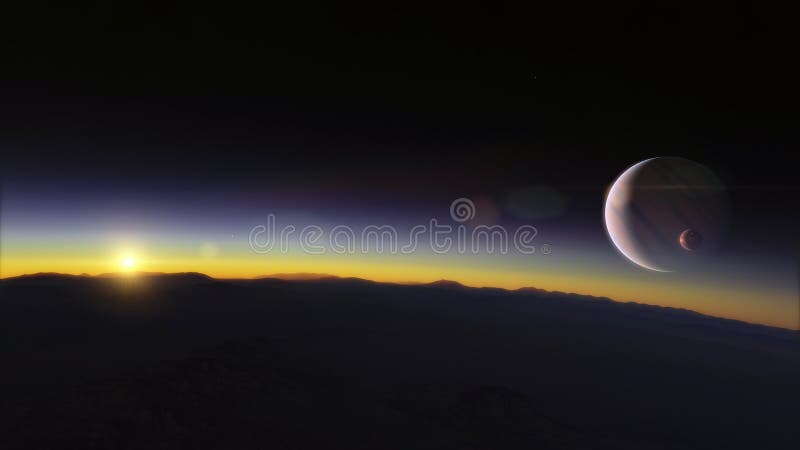 Planet in the Space. Colorful Art. Solar System. Gradient Color. Space ...