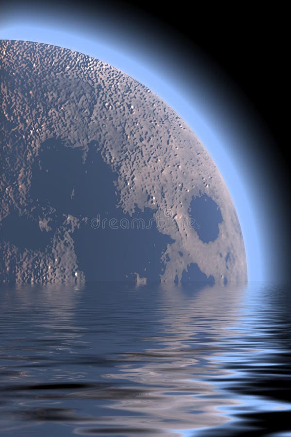 Planet Space Sea Illustration Stock Illustration - Illustration of ...