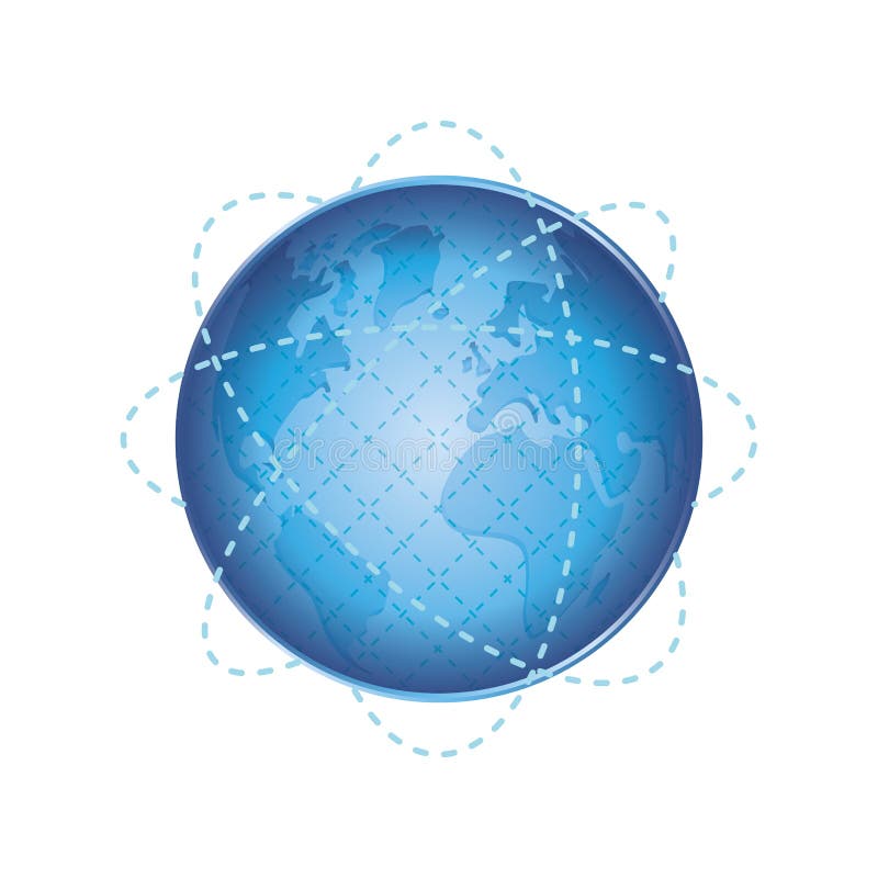 Planet Sphere Global Earth Communication Icon. Vector Graphic Stock ...