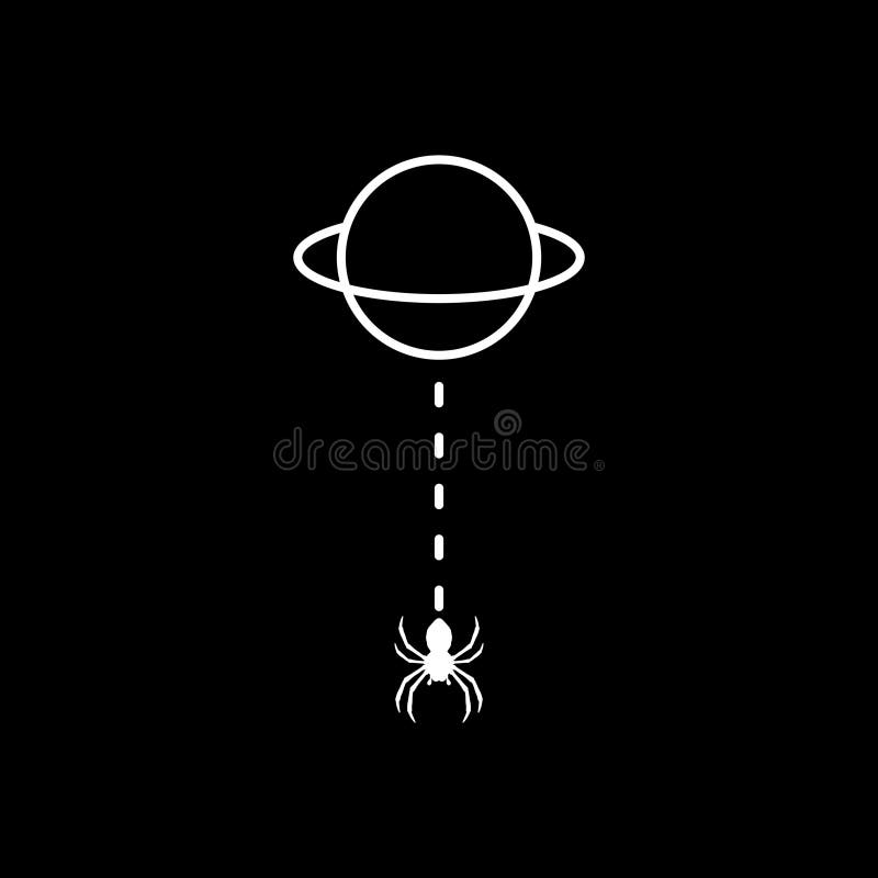 Planet Spider Astronomy Concept Logo Design Vector Stock Vector ...