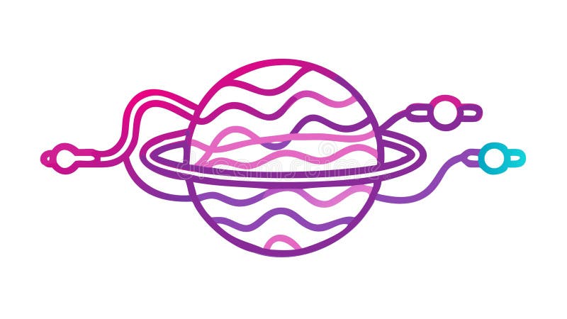 Planet with Tech Circuit Rings for Digital Universe and Data Concepts ...