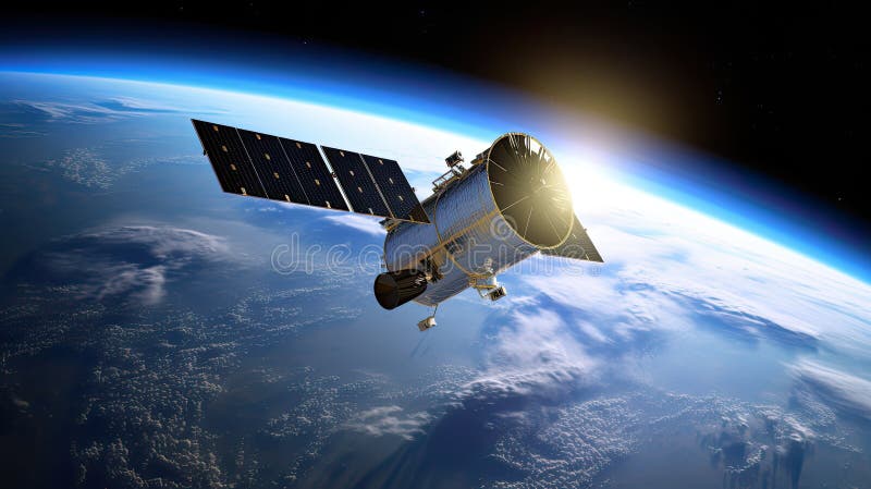 Planet technology earth stock illustration. Illustration of impact ...