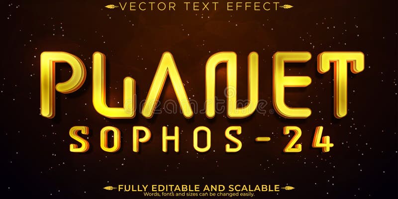 Planet Text Effect, Editable Gaming and Cyber Text Style Stock Vector ...