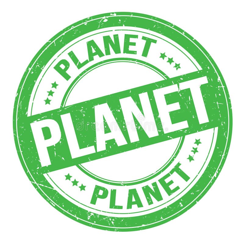 PLANET Text Written on Green Round Stamp Sign Stock Illustration ...