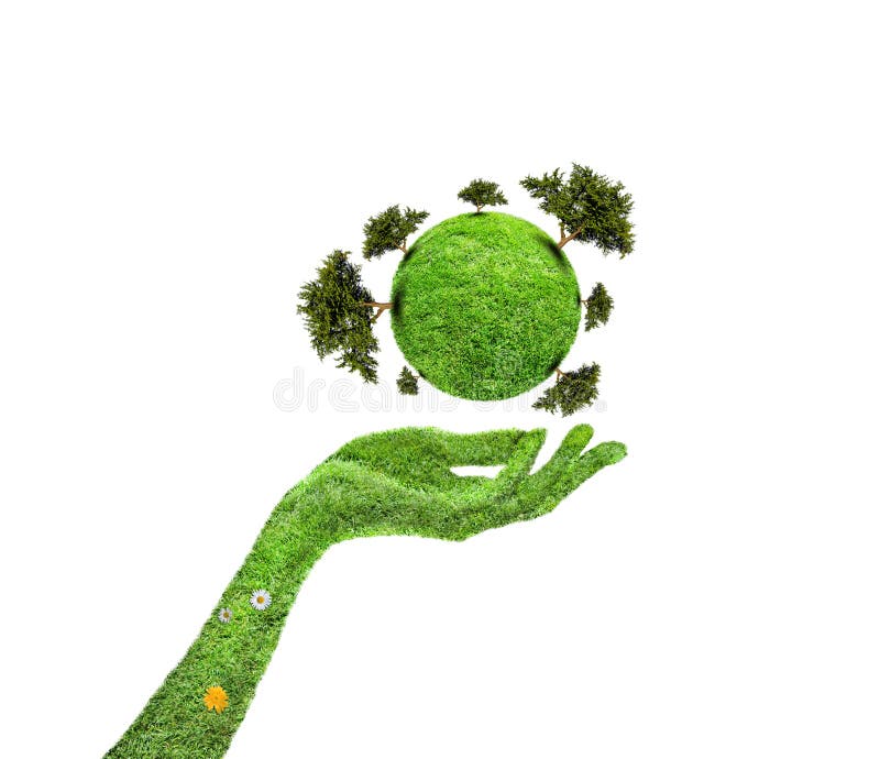 Planet With Tree stock image. Image of care, humanity - 45211359