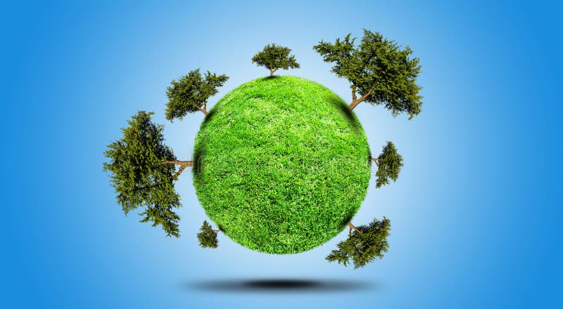 Planet with Tree stock illustration. Illustration of ecology - 45209269