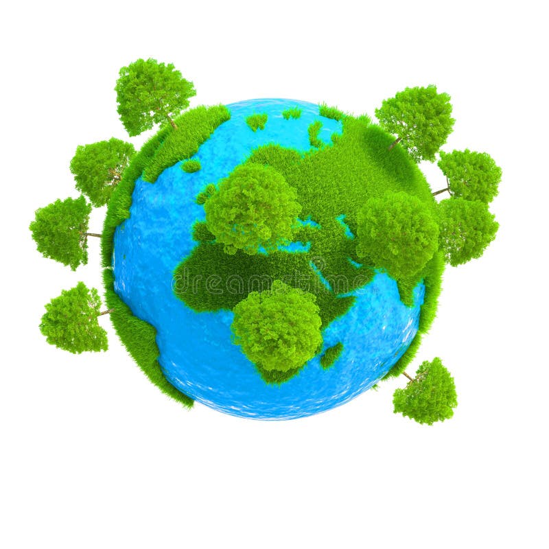 A Planet with Trees Growing Stock Image - Image of environment ...