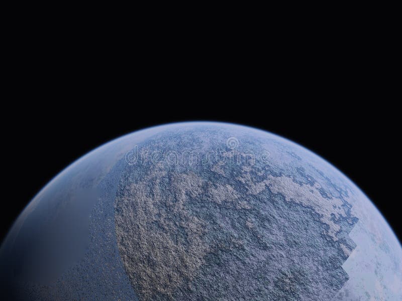 Planet und kleiner Mond stock abbildung. Illustration von strahl - 20483653