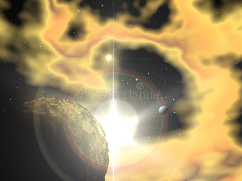 Planet und Stern stock abbildung. Illustration von schwärzungsgrad ...